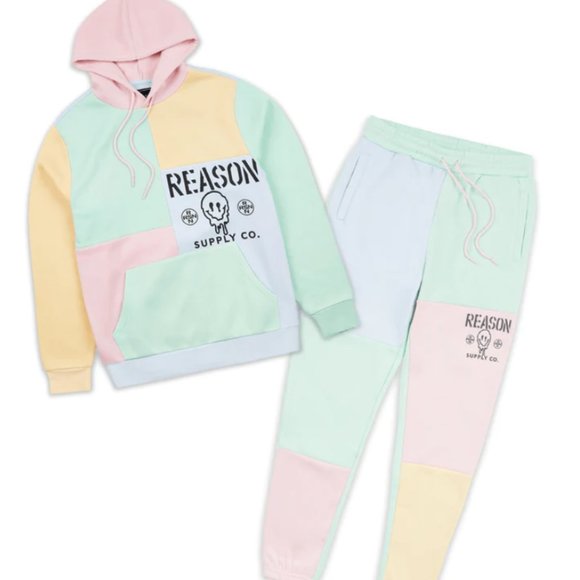 REASON CLOTHING BRAND | Pants | Reason Brand Drip Pastel Color Block ...